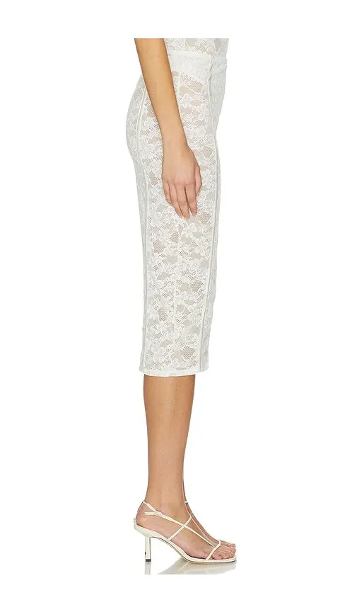 FLEUR DU MAL Le Stretch Lace Pencil Skirt