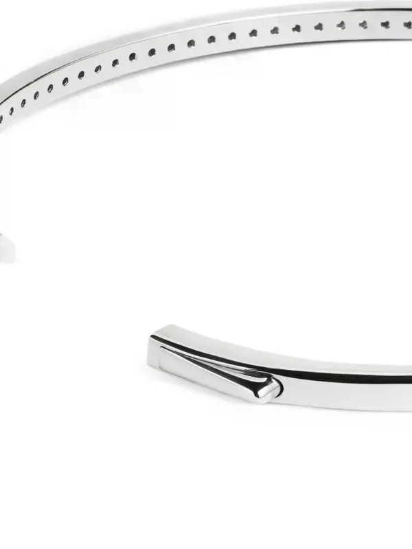 Monica Vinader Essential Diamond Bangle Bracelet - Silver