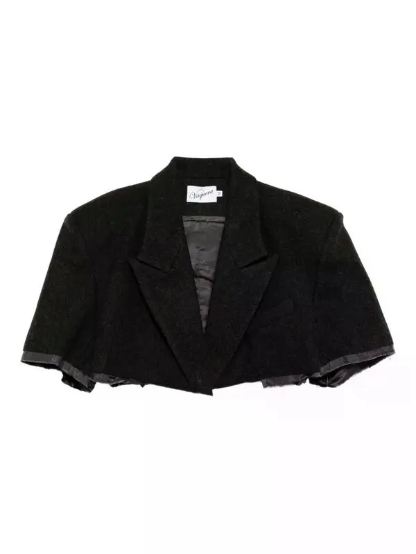 Vaquera Distressed Cropped Jacket - Grey