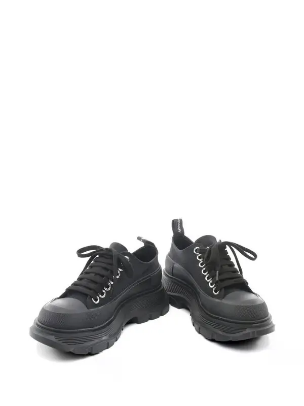Alexander McQueen Canvas Tread Slick Sneakers - Black