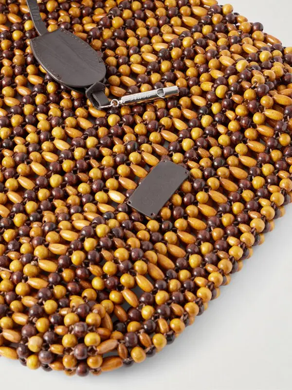 Staud Drift Beaded Leather Shoulder Bag