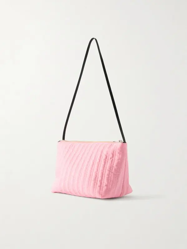VALESQUE Quilted Shell And Leather-trimmed Shoulder Bag