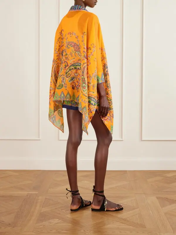 Etro Printed Ramie Blouse