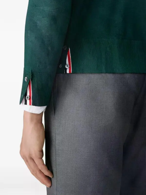 Thom Browne 4-bar Stripe Crew Neck Sweater