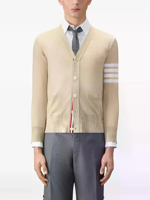 Thom Browne 4-bar V-neck Cardigan
