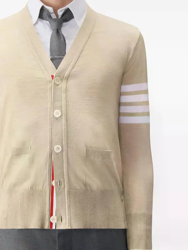 Thom Browne 4-bar V-neck Cardigan