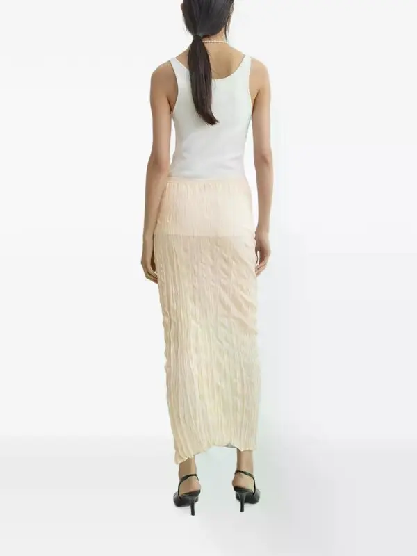 TOTEME Crinkled Midi Skirt - Neutrals