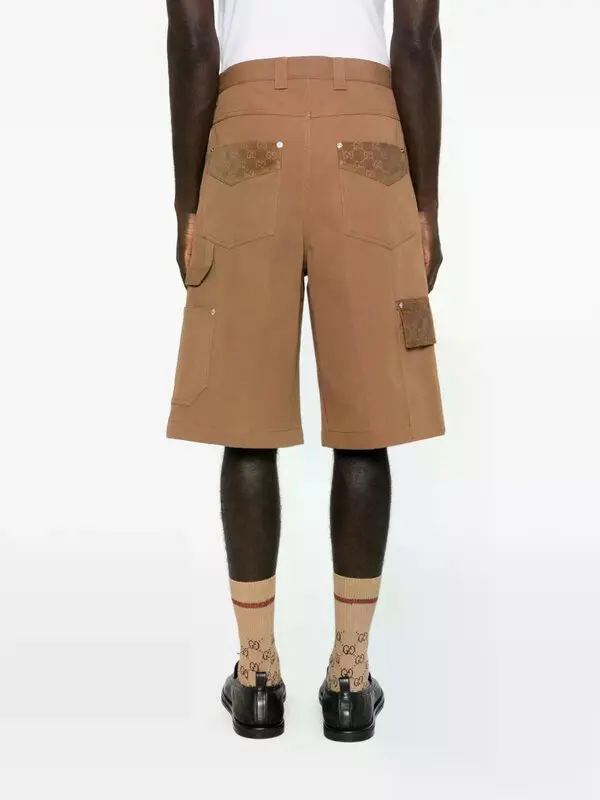 Gucci Gg-monogram Detail Cargo Shorts