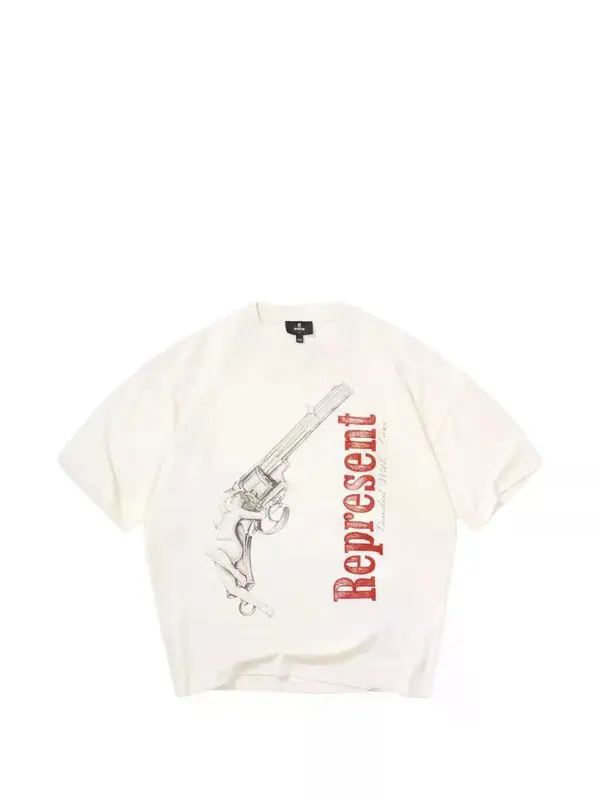 REPRESENT Graphic-print Raw-cut T-shirt
