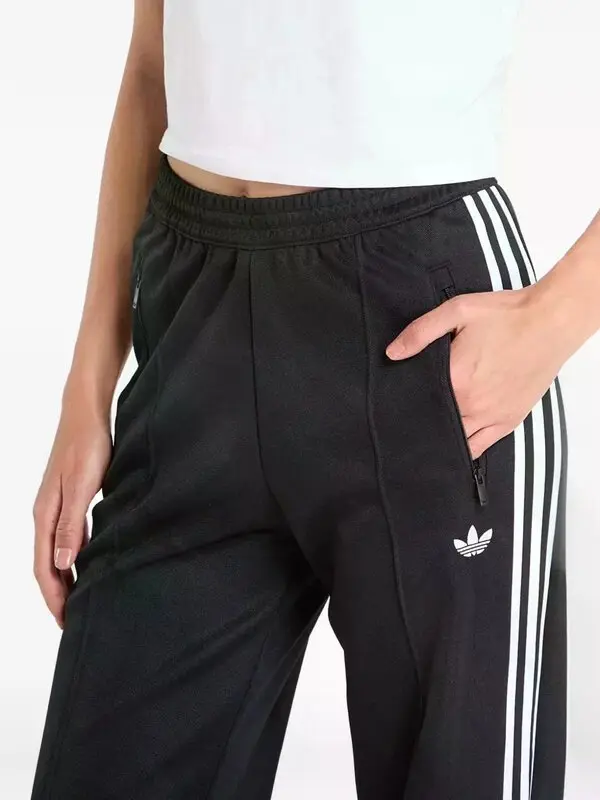 Adidas Classic Logo Embroidered Track Pants - Black