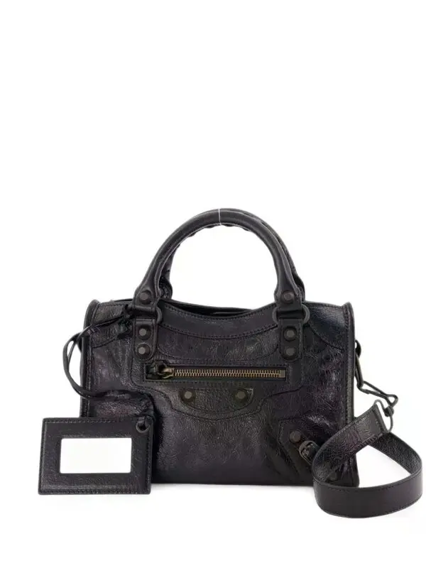 Balenciaga Mini Le City Lambskin Tote - Black