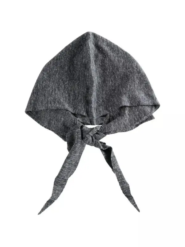 OMAR AFRIDI Marl-effect Triangular Hoodie - Grey