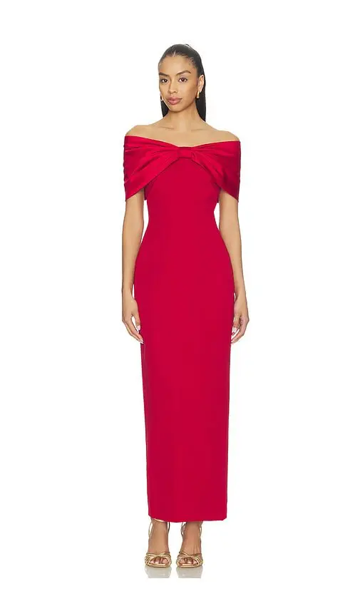 SONYA MODA Belluno Dress Off-the-shoulder Maxi - Red
