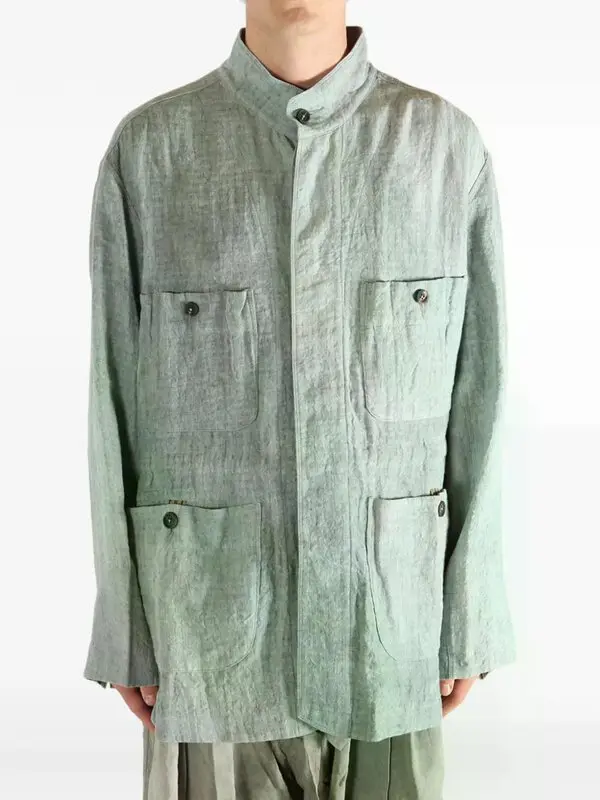ZIGGY CHEN Linen Shirt Jacket