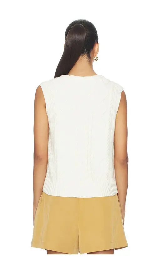 Varley Tatyana Cable Knit Vest Top - Ivory