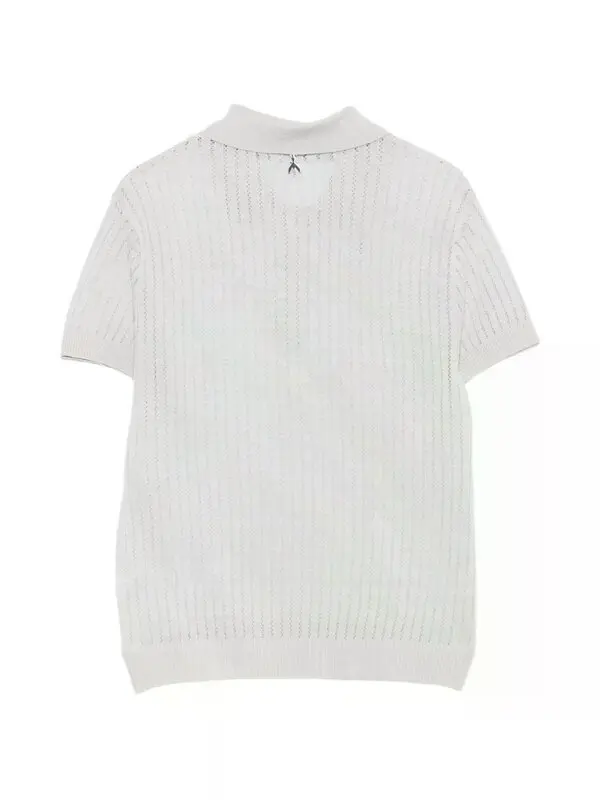 Patrizia Pepe Knitted Polo Shirt With Button Fastening