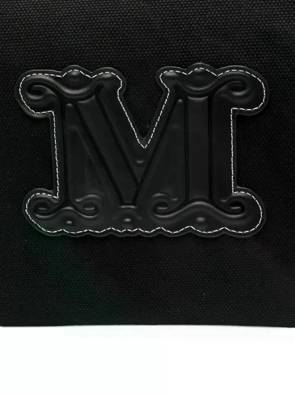 Max Mara Logo Appliqué Canvas Tote Bag