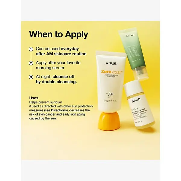 ANUA Zero-cast Moisturising Finish Suncream