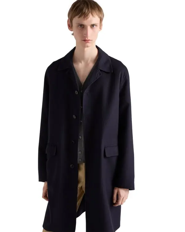 Prada Single-breasted Wool And Silk Coat