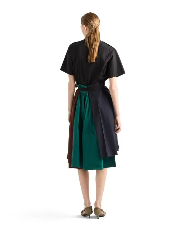 Prada Rush Stitch Fabric Patchwork Skirt