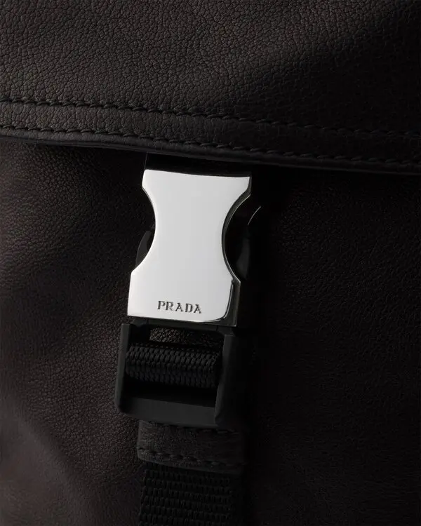 Prada Leather Backpack - Black