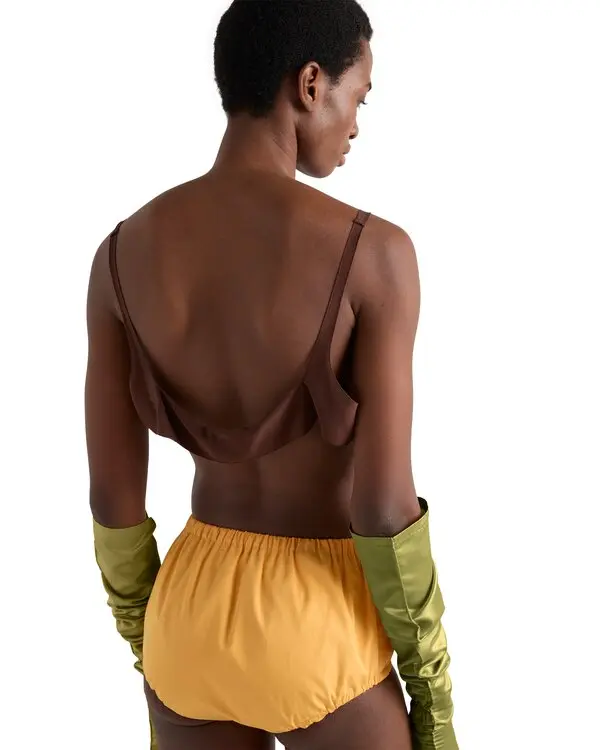 Prada Poplin Shorts With Flapped Pockets - Yellow