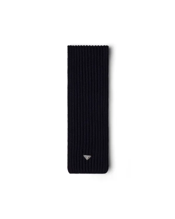 Prada Wool Scarf - Navy