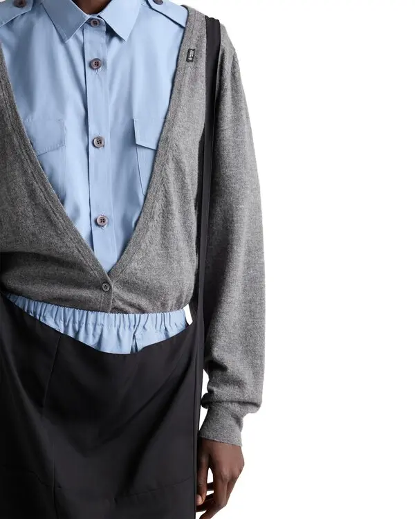 Prada Cashmere Cardigan - Slate Gray