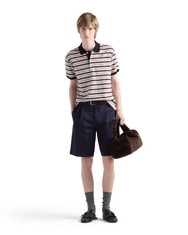 Prada Cotton Bermudas - Navy