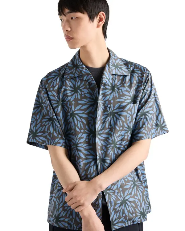 Prada Printed Cotton Bowling Shirt