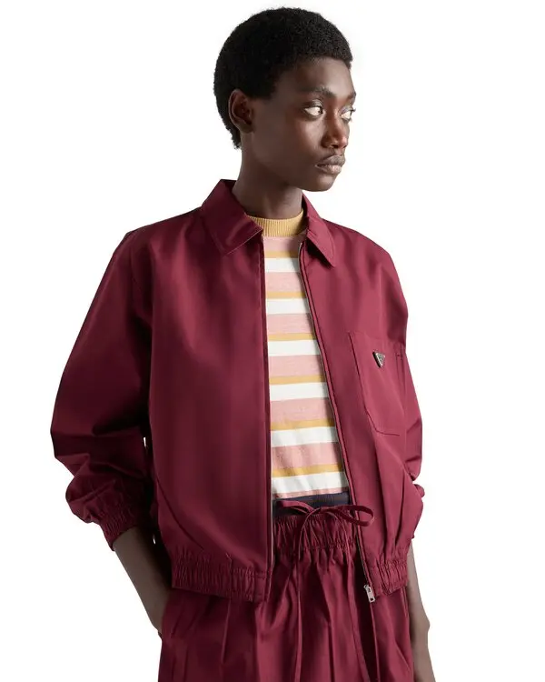 Prada Poplin Shirt Jacket - Garnet