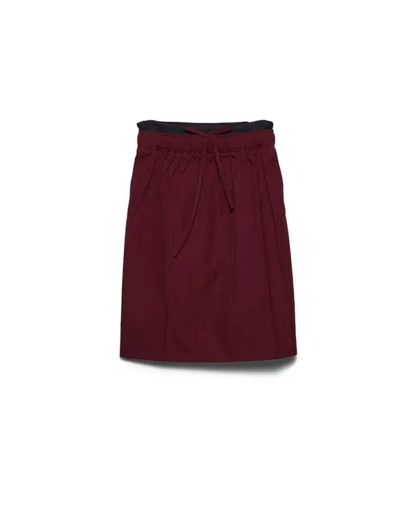 Prada Midi Skirt With Enameled Triangle Logo