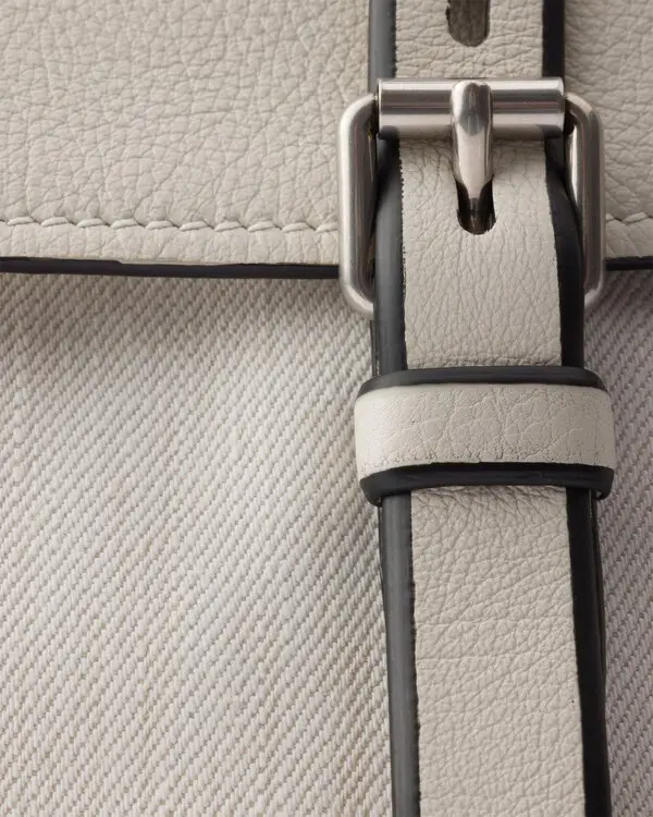 Prada Denim And Leather Tote Bag