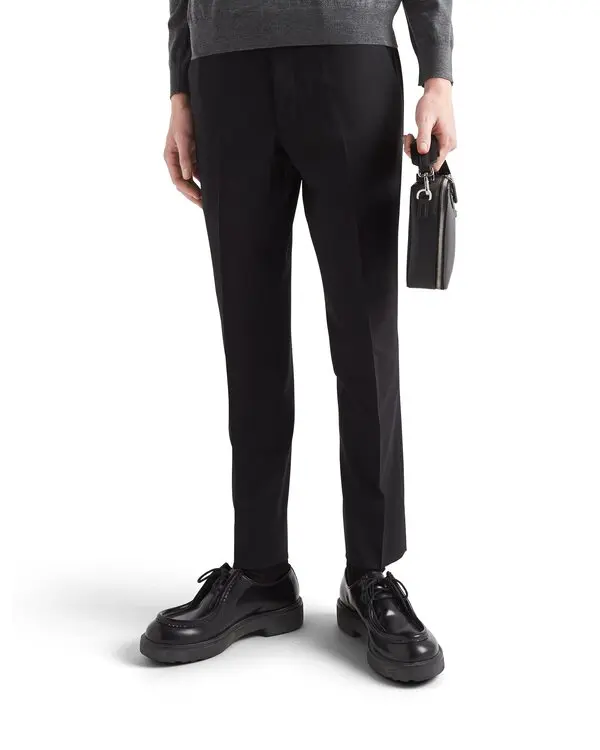 Prada Light Stretch Wool Tailored Trousers