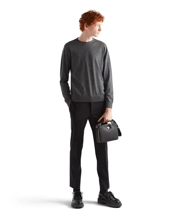 Prada Light Stretch Wool Tailored Trousers