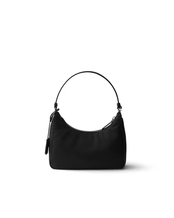 Prada Re-edition 2005 Mini Bag In Re-nylon And Saffiano Leather - Black