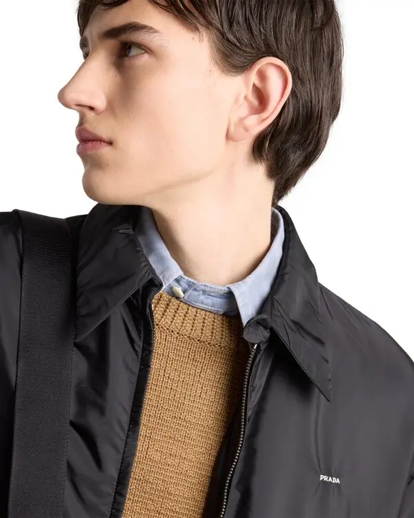 Prada Re-nylon Blouson Jacket With Embroidered Logo