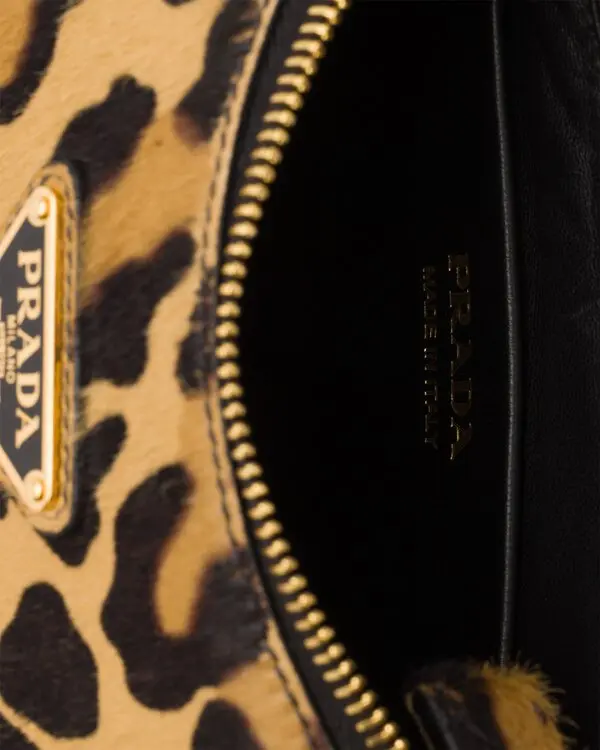 Prada Printed Leather Mini Shoulder Bag - Honey
