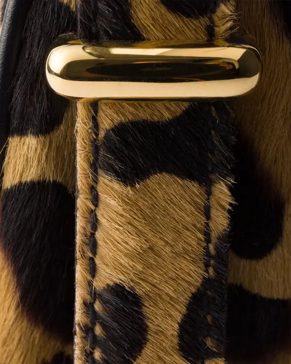 Prada Printed Leather Mini Shoulder Bag - Honey