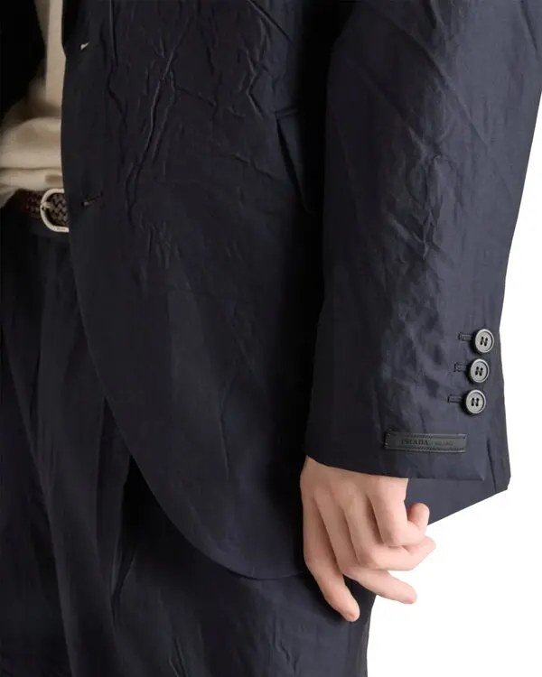 Prada Single-breasted Cotton And Silk Jacket