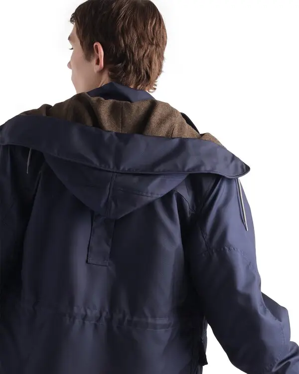 Prada Hooded Cotton Jacket - Navy