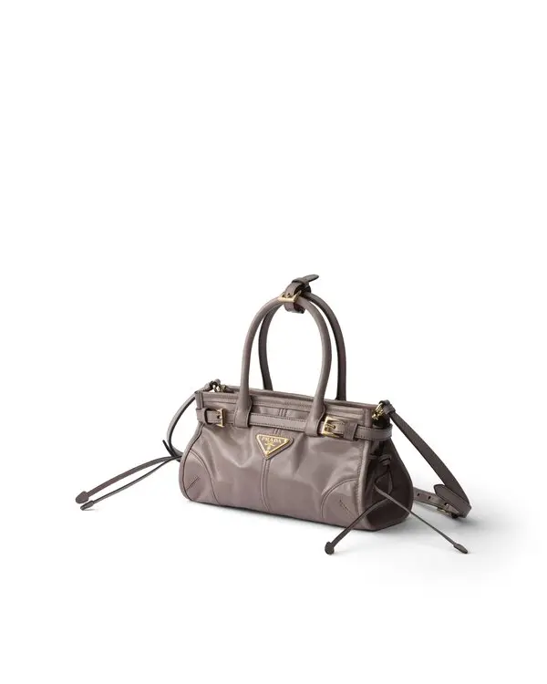 Prada Bonnie Leather Mini Handbag - Pewter