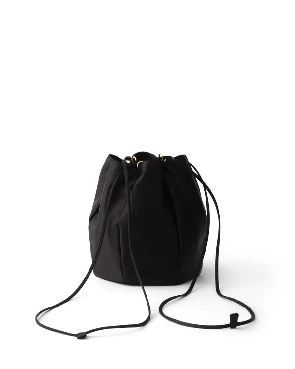 Prada Satin Mini Bucket Bag - Black