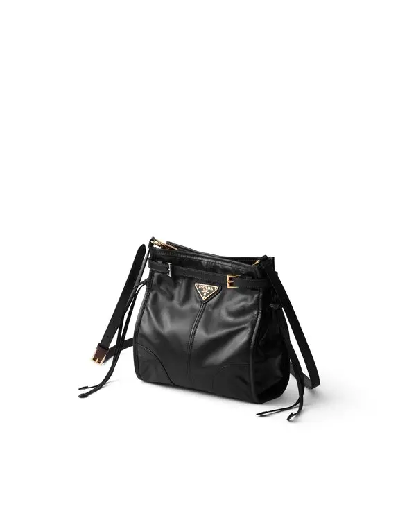 Prada Leather Mini Shoulder Bag - Black