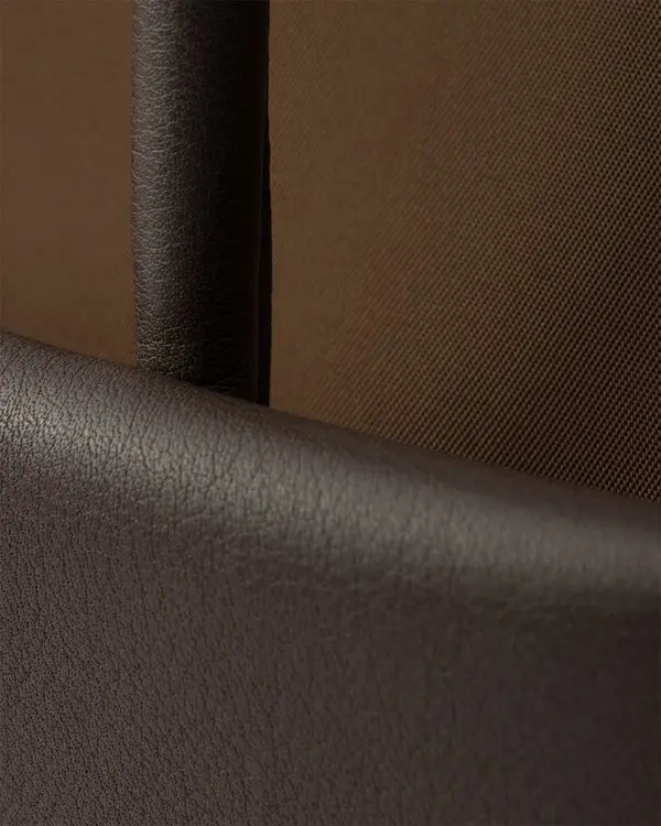 Prada Passage Medium Leather Bag With Re-nylon Flap - Coffee