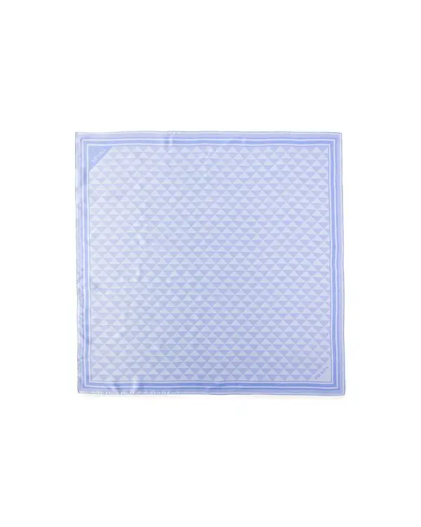 Prada Jacquard Silk Scarf 90 - Wave/white