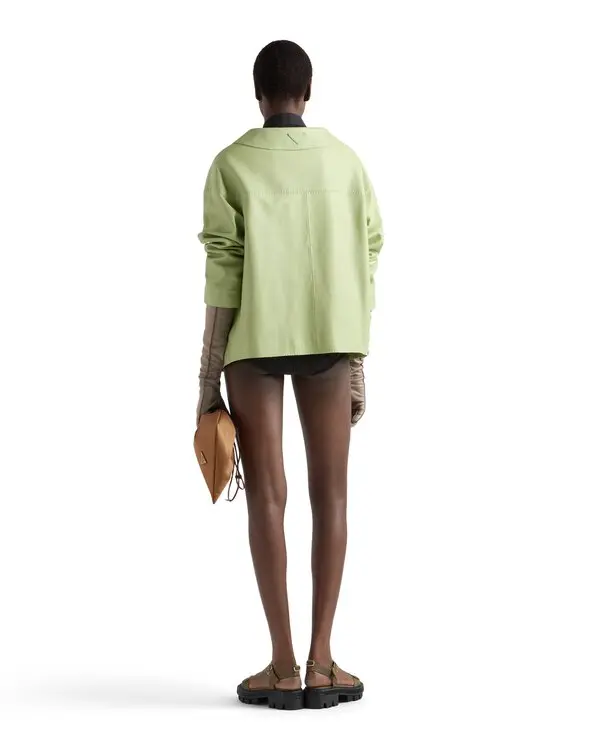 Prada Nappa Leather Jacket - Willow