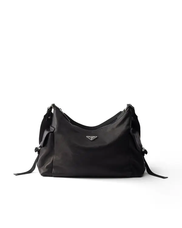 Prada Explore Leather Shoulder Bag - Black