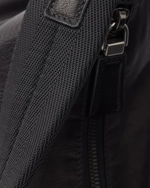 Prada Leather Shoulder Bag - Black