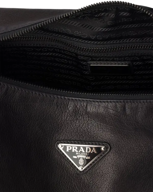 Prada Leather Shoulder Bag - Black